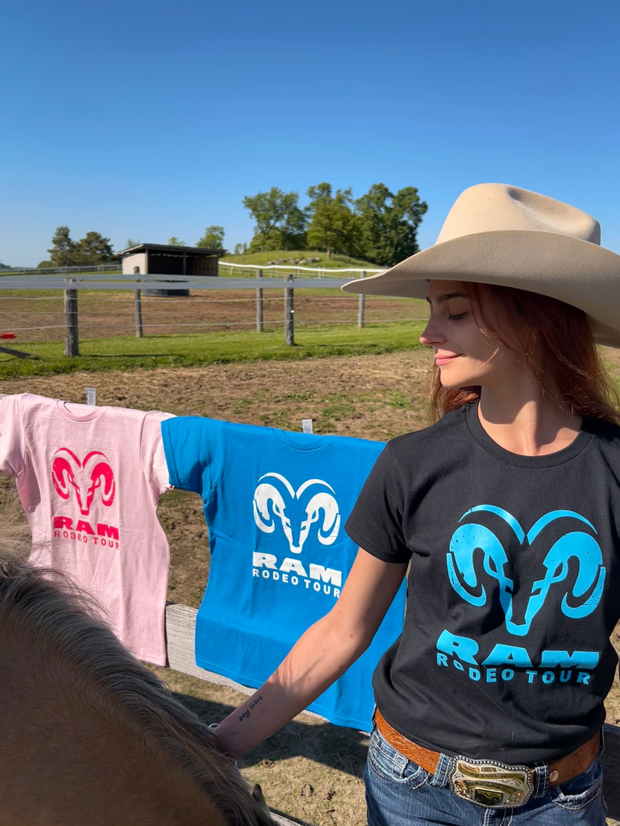 Womens RAM Rodeo Tour Logo Short Sleeve T-Shirt – Ross Millar Group